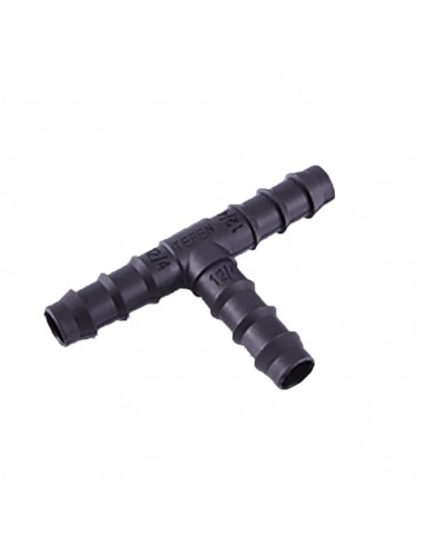 Raccords Tés cannelés mâles - PP noir